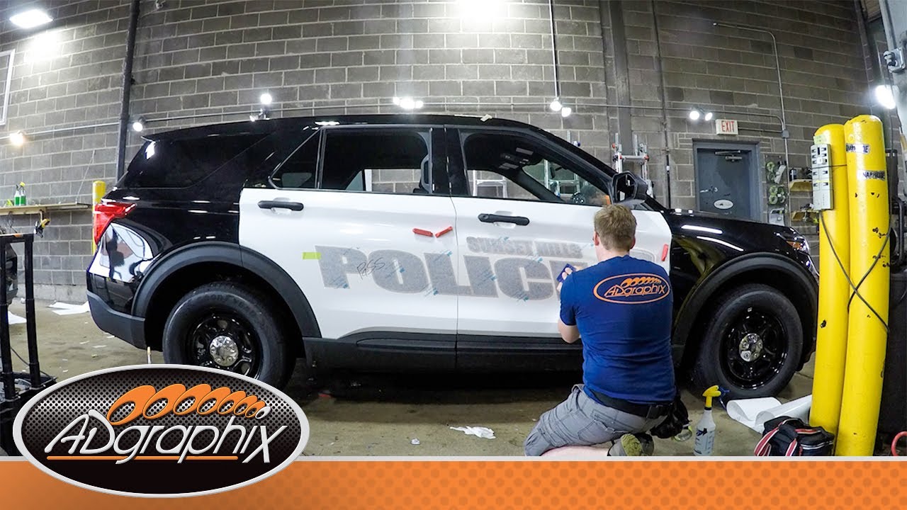 Police Vehicle Vinyl Graphics Install Timelapse | Urban League of ...