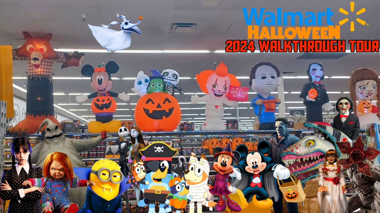 !New! Walmart Halloween 2024 Walkthrough Tour Inflatables and ...