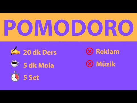 Pomodoro Tekniği - 20 dk Ders 5 dk Mola (5 Set) - Reklamsız - Müziksiz