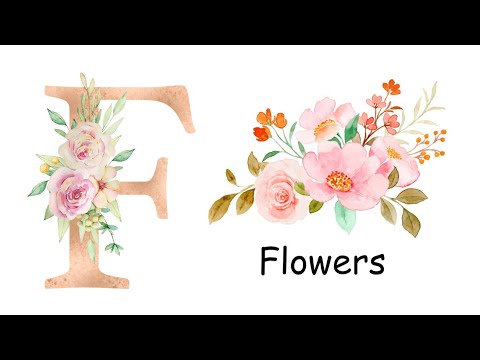 Learn Alphabet F / F for Flowers, F for Fish, F for Frogs, F for Fruits ...