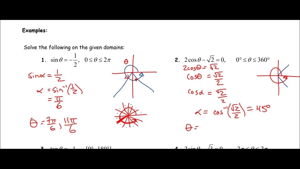 Solving Simple Trig Equations Exact Values Trig 1 - YouTube