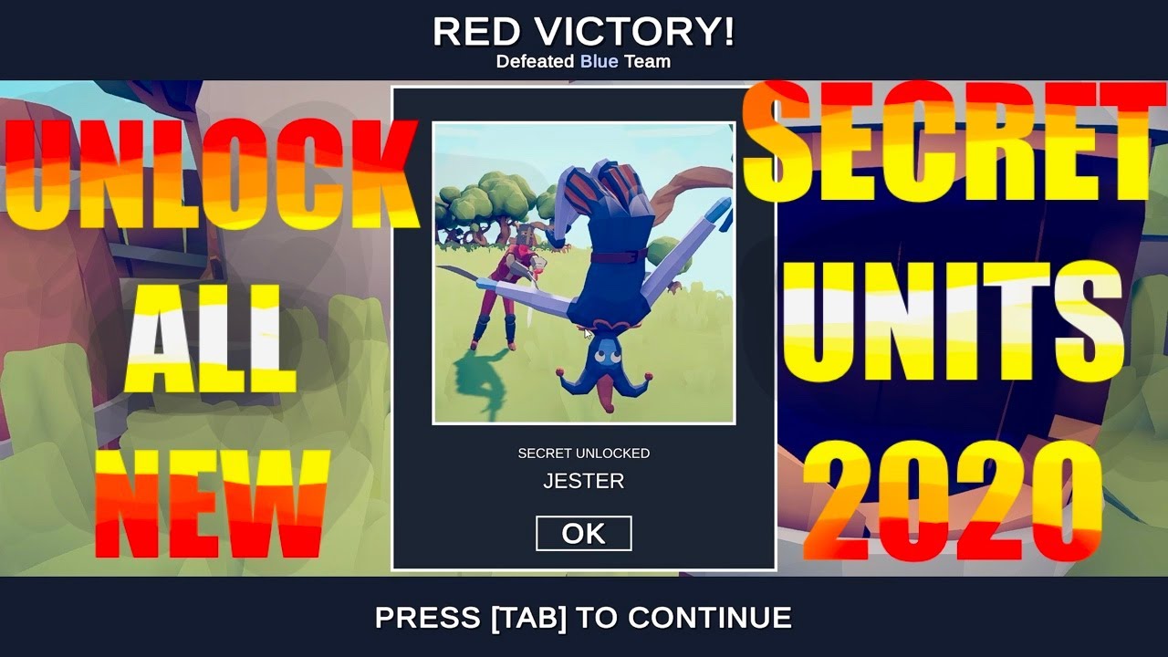 TABS - HOW TO UNLOCK ALL SECRET UNITS NOV - 2020 - YouTube
