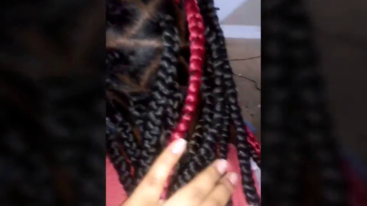 Box braid rubber band method - YouTube