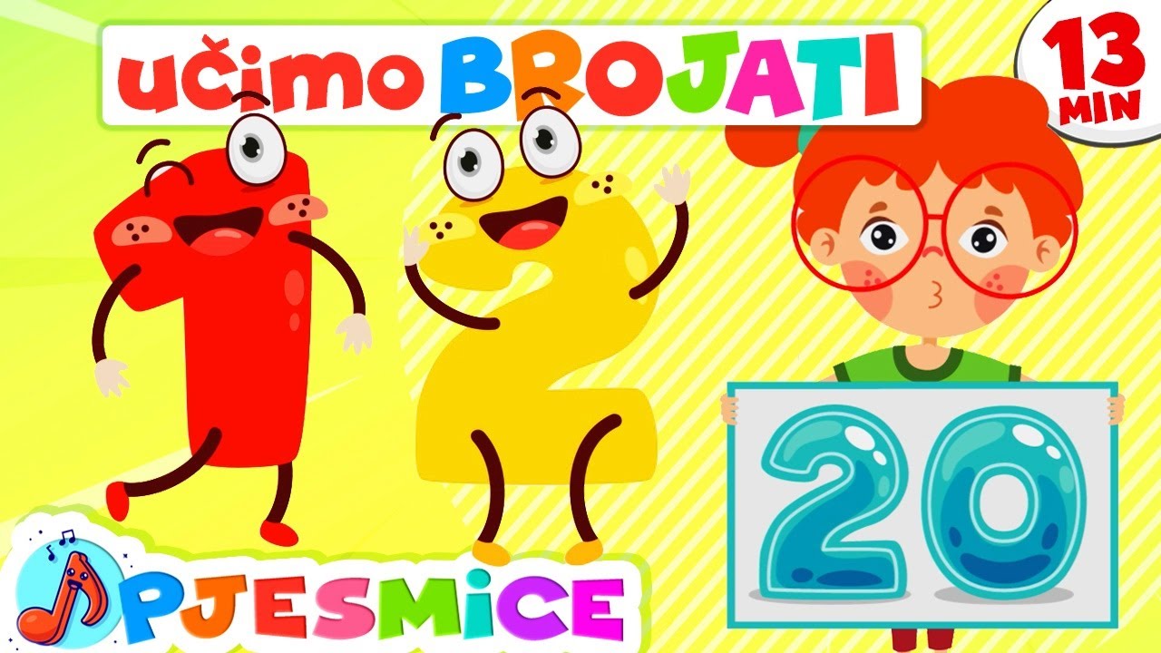 PJESMICE O BROJEVIMA Mix ♫ *Učimo brojati* | Dječje pjesmice za vrtić ...