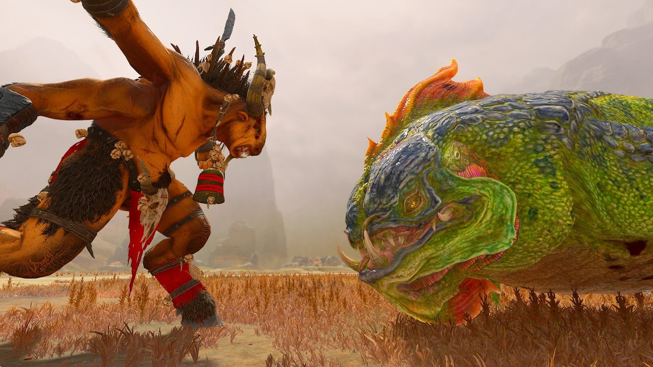 Merwyrm VS Ghorgon - Tides of Torment DLC | Total War Warhammer 3 - YouTube