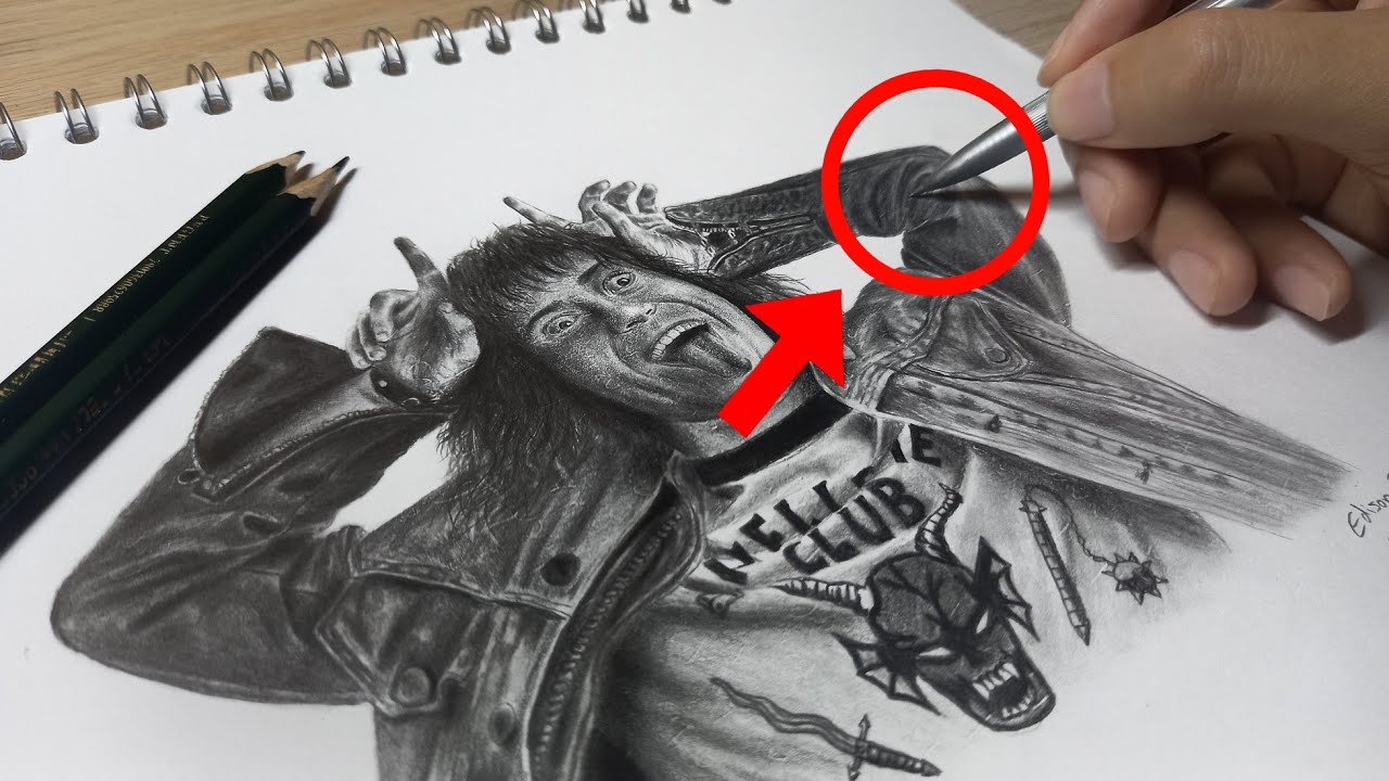 Dibujando a Eddie Munson de Stranger Things | Time Lapse 🔥 - YouTube