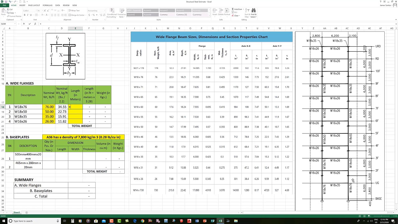 Quantity Take-Off Series: Paano Mag-Estimate ng Structural Steel ...