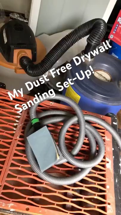 My Dust Free Drywall Sanding Set-Up! #diy #drywall - YouTube