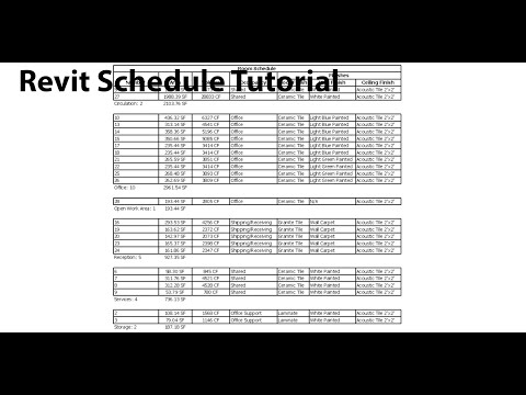 How to create Schedules in REVIT - YouTube