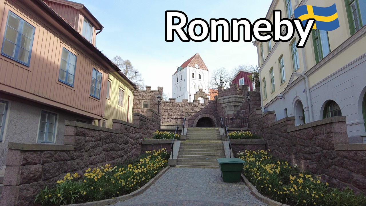 Sweden, walking tour of Ronneby - YouTube