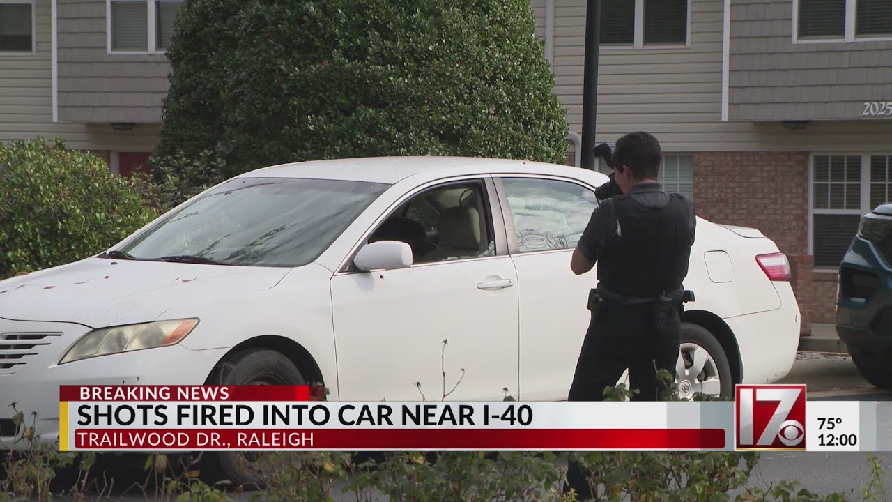 Police investigating gunshots fired into car near I-40 in Raleigh - YouTube