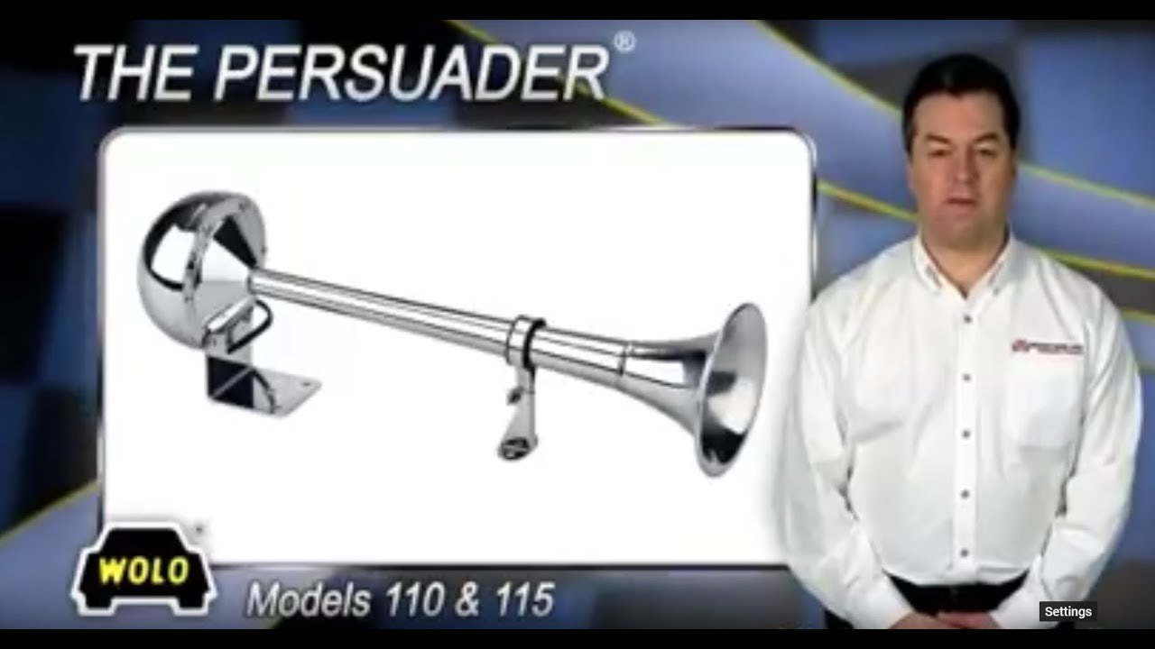 Wolo Persuader Truck and Marine Horn - High Tone, 114dB - YouTube