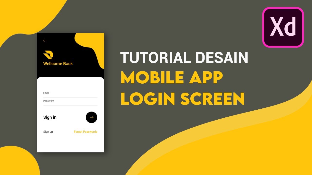 Tutorial Mudah Membuat Login Screen di Adobe Xd - YouTube