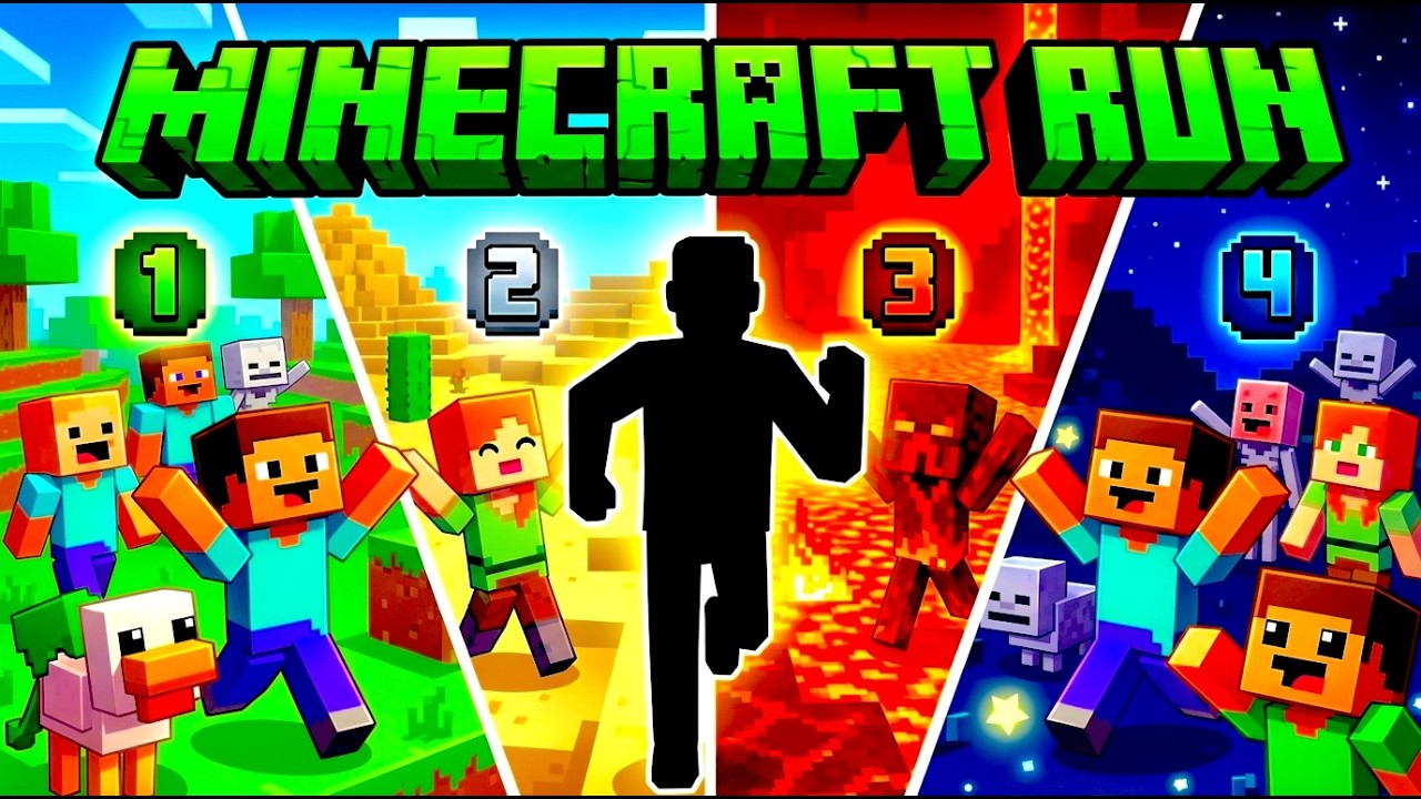 Immersive Interactive Warm Up | Minecraft Run | Run, Jump & Dodge | Fun ...