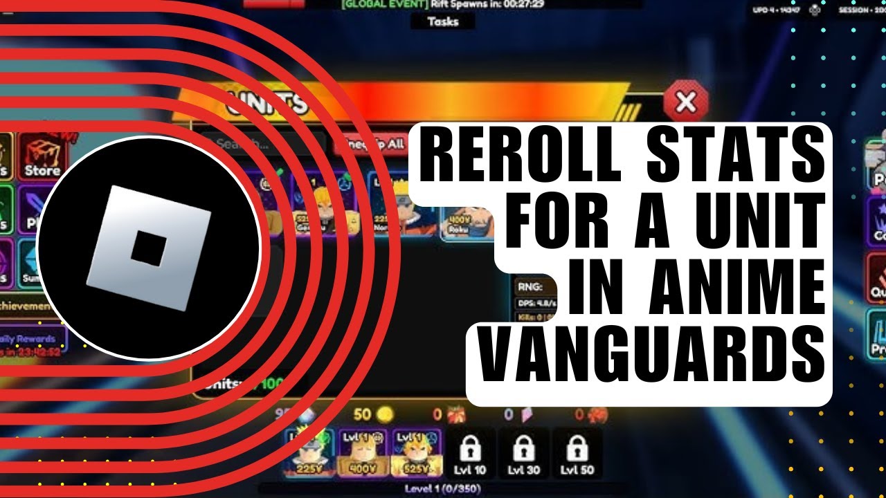 Starting Quest! How to Reroll Stats for a Unit in Anime Vanguards - YouTube