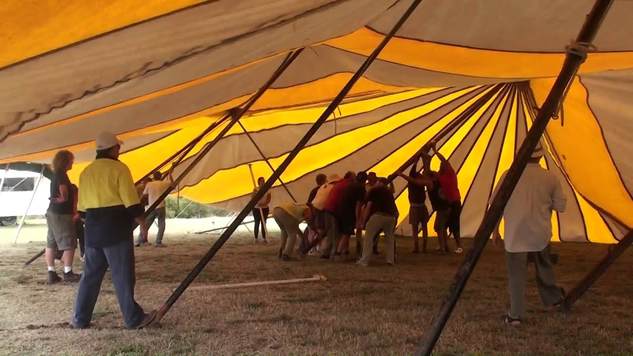 How the Tent Went Up - With Muscles Under The Big Top - YouTube