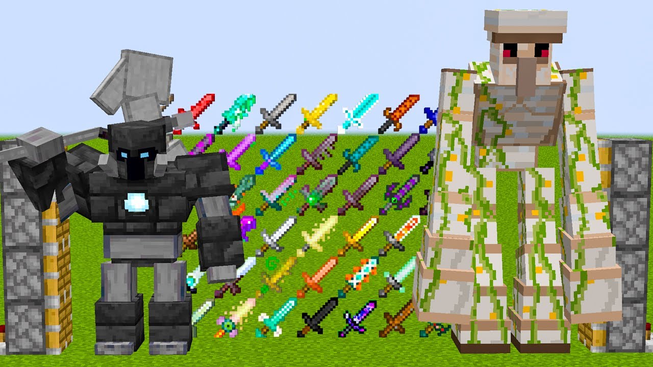 mutant guardian + mutant golem + all swords combined = ? - YouTube