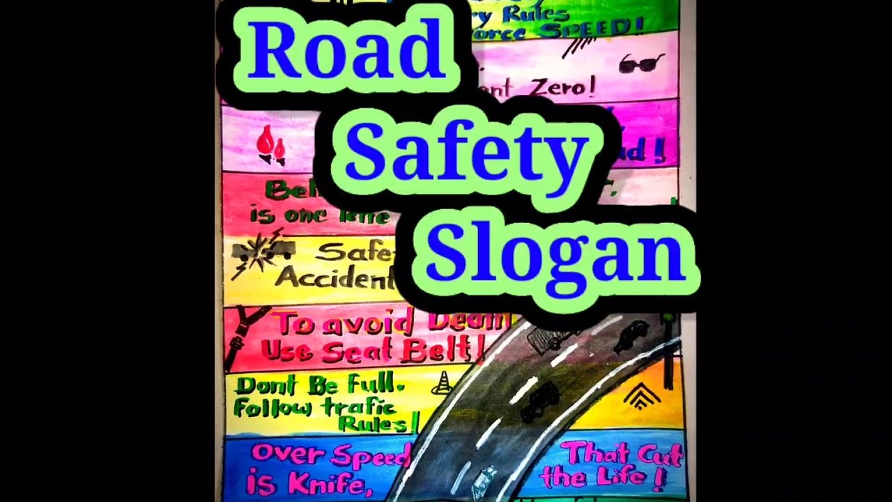 Road safety slogan poster... art arena of pratik. #roadsafety - YouTube
