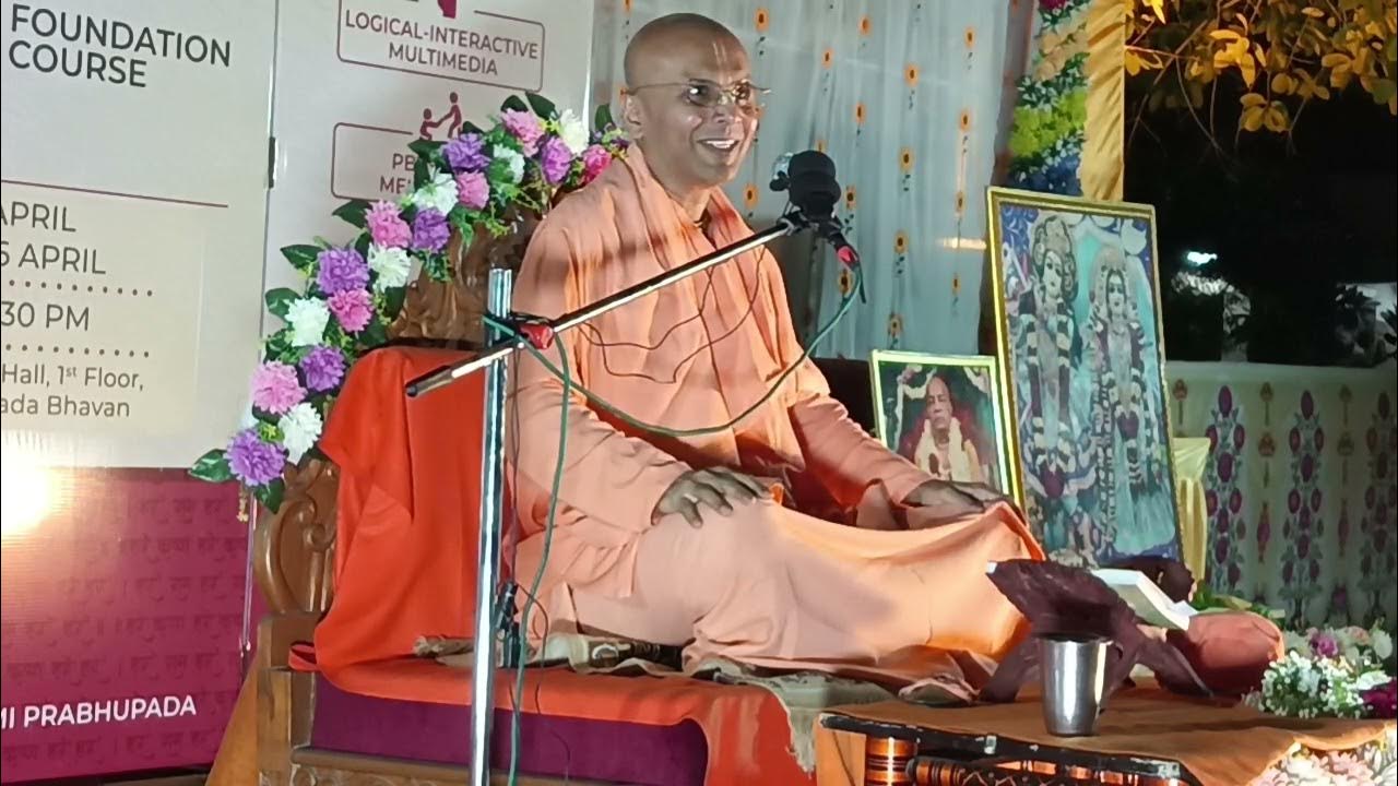 Gita Foundation Coursev Day 2 - HH Bhakti Rasamrita Swami Maharaj - YouTube