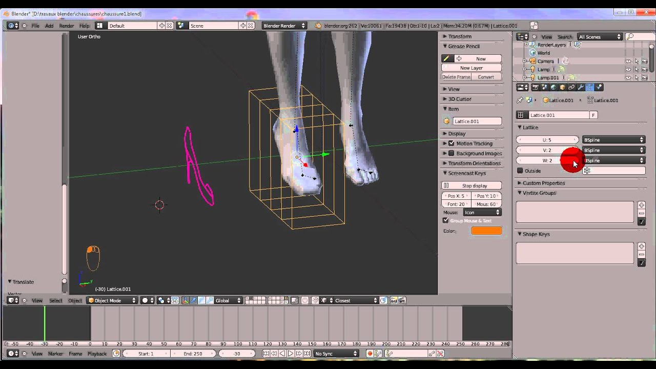 Blender - Second life - Modelisation d'une chaussure - part 3 - YouTube