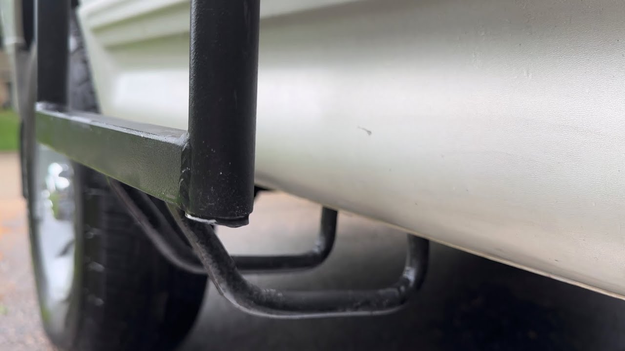 Delica L300 easy custom side-ladder bracket - YouTube