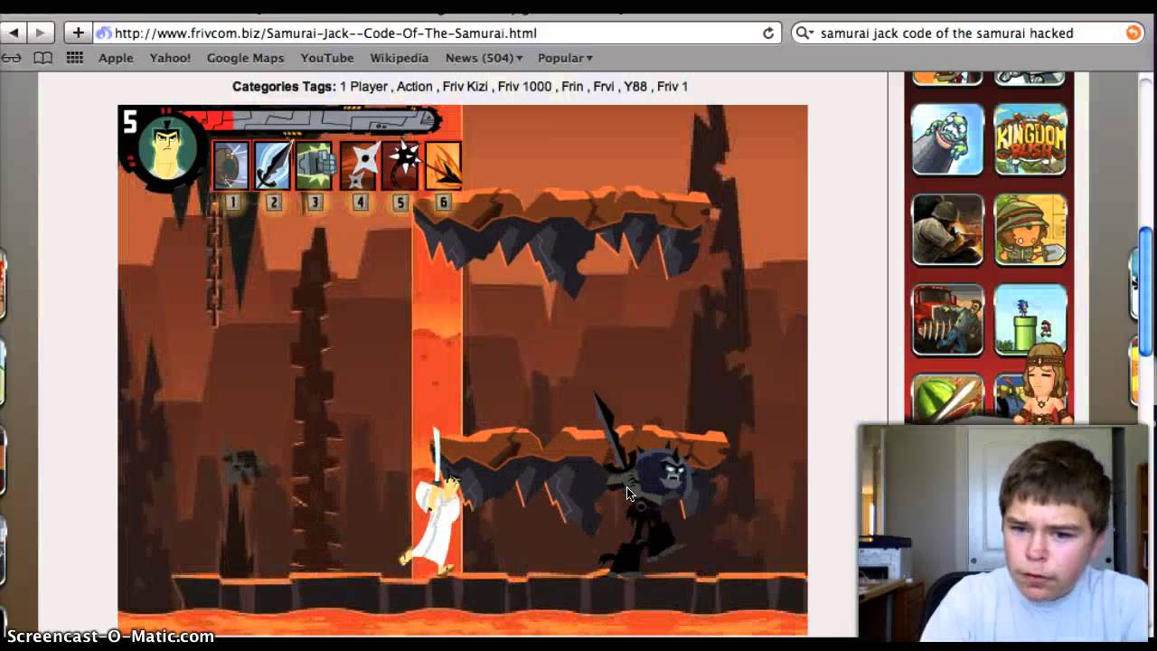 Samurai Jack code of the samurai weapon codes - YouTube