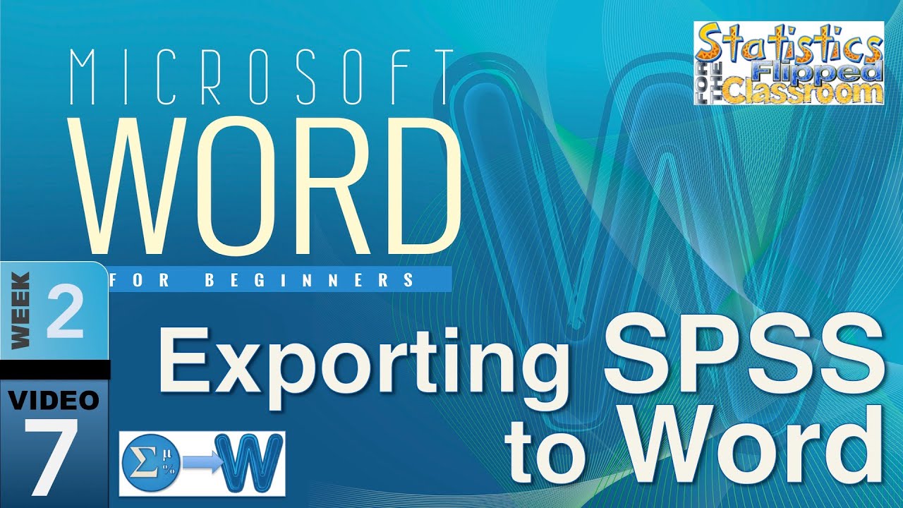 Exporting SPSS Output To Microsoft Word SPSS For Beginners 2 7 exporting-spss-output-to-microsoft-word-spss-for-beginners-2-7
