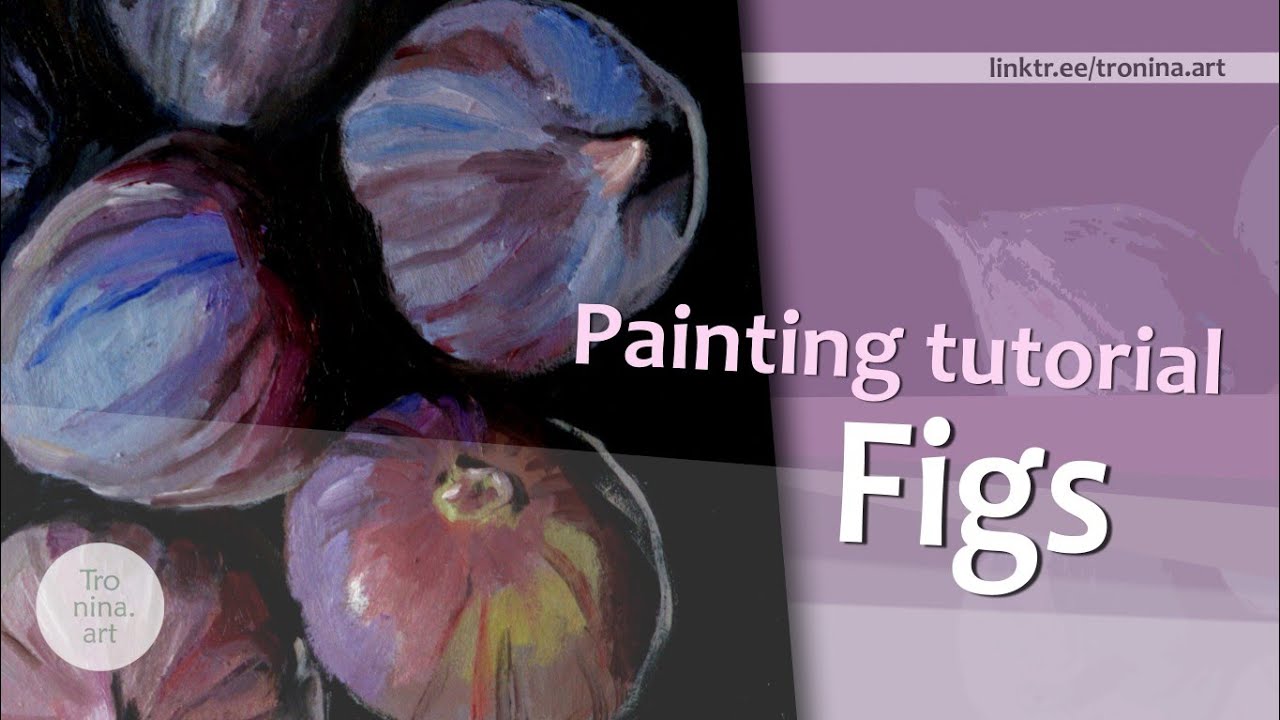 Paint figs on a black background with me | Painting process #art # ...