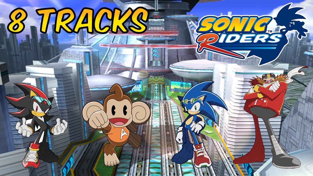 Sonic Riders - Normal Race Mode - 8 Tracks (1/2) With 4 Players - YouTube