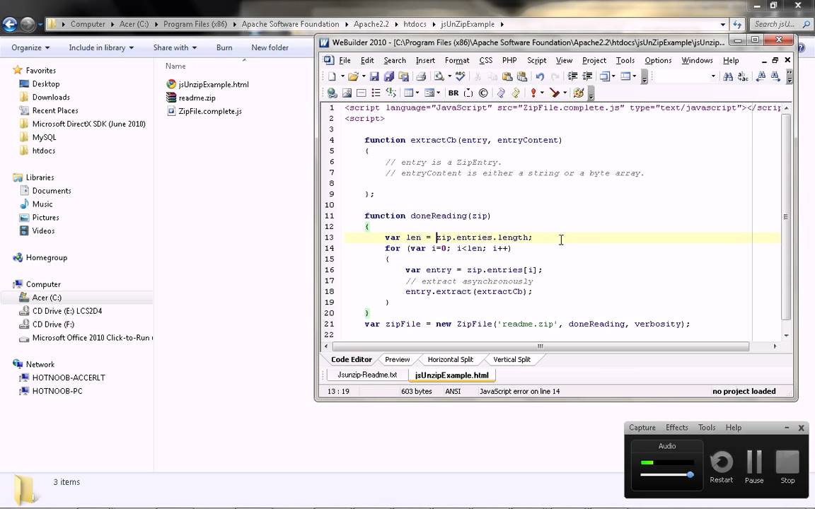 Javascript Unzip File Youtube