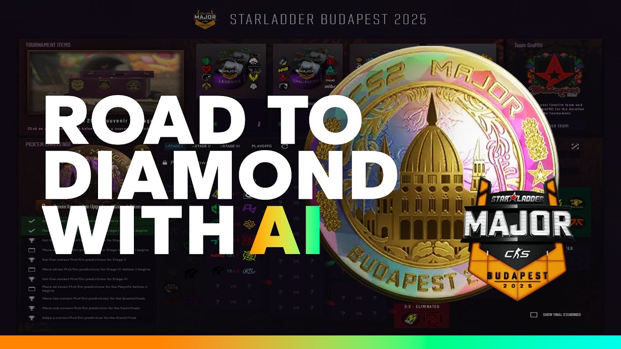 CS2 Major Budapest - Road to diamond coin with AI. - YouTube
