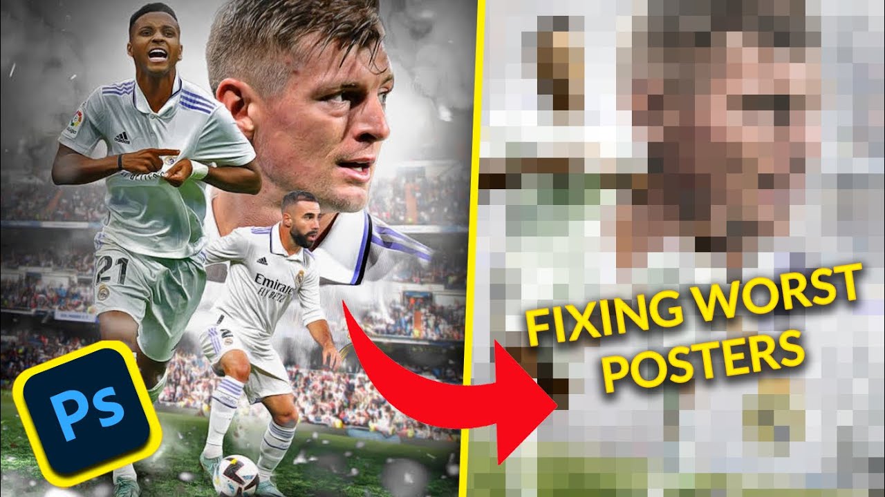 Fixing THE WORST FOOTBALL DESIGNS | Photoshop Speedart ! - YouTube