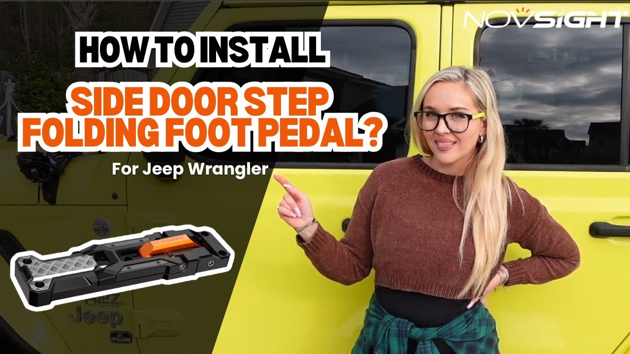 How to Install Novsight Side Door Step Folding Foot Pedal: For Jeep ...