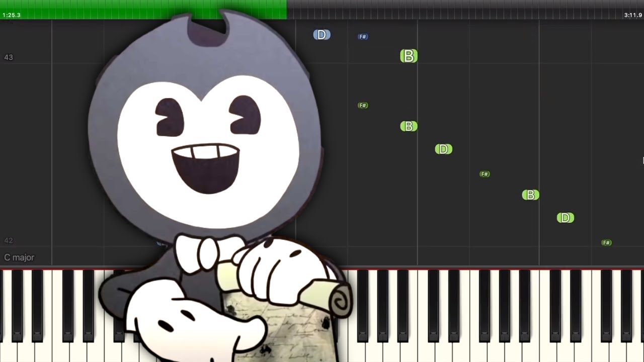 Bendy and the Wolf - Piano Tutorial - Random Encounters - YouTube
