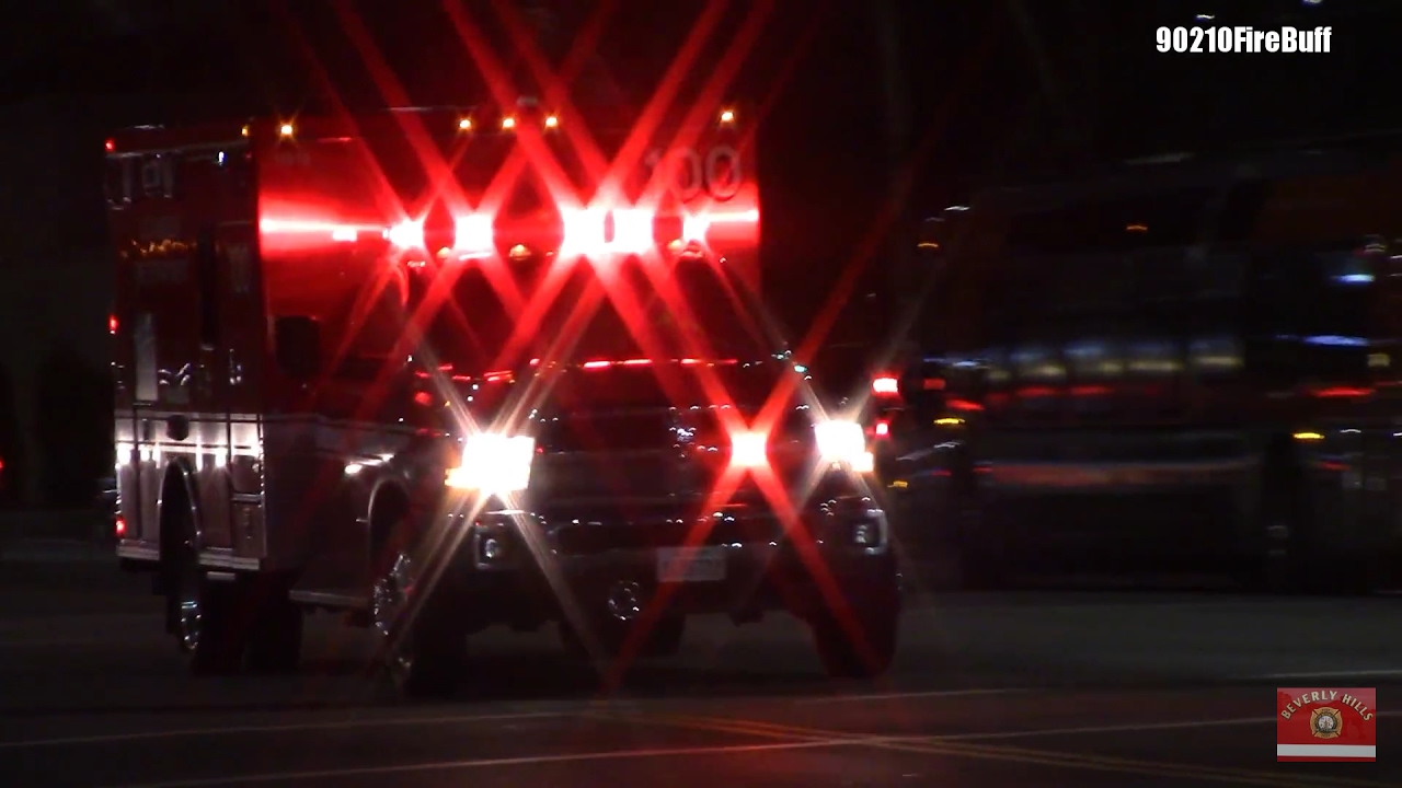LAFD Rescue 100 Transporting Code 3 to Encino Hospital Medical Center ...