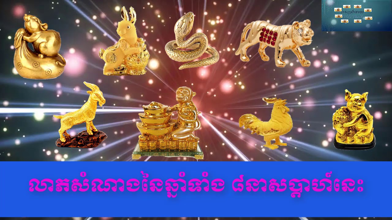 លាភសំណាងនៃឆ្នាំទាំង៨នៅសប្ដាហ៍នេះ,Lucky of 8 khmer horoscope - YouTube
