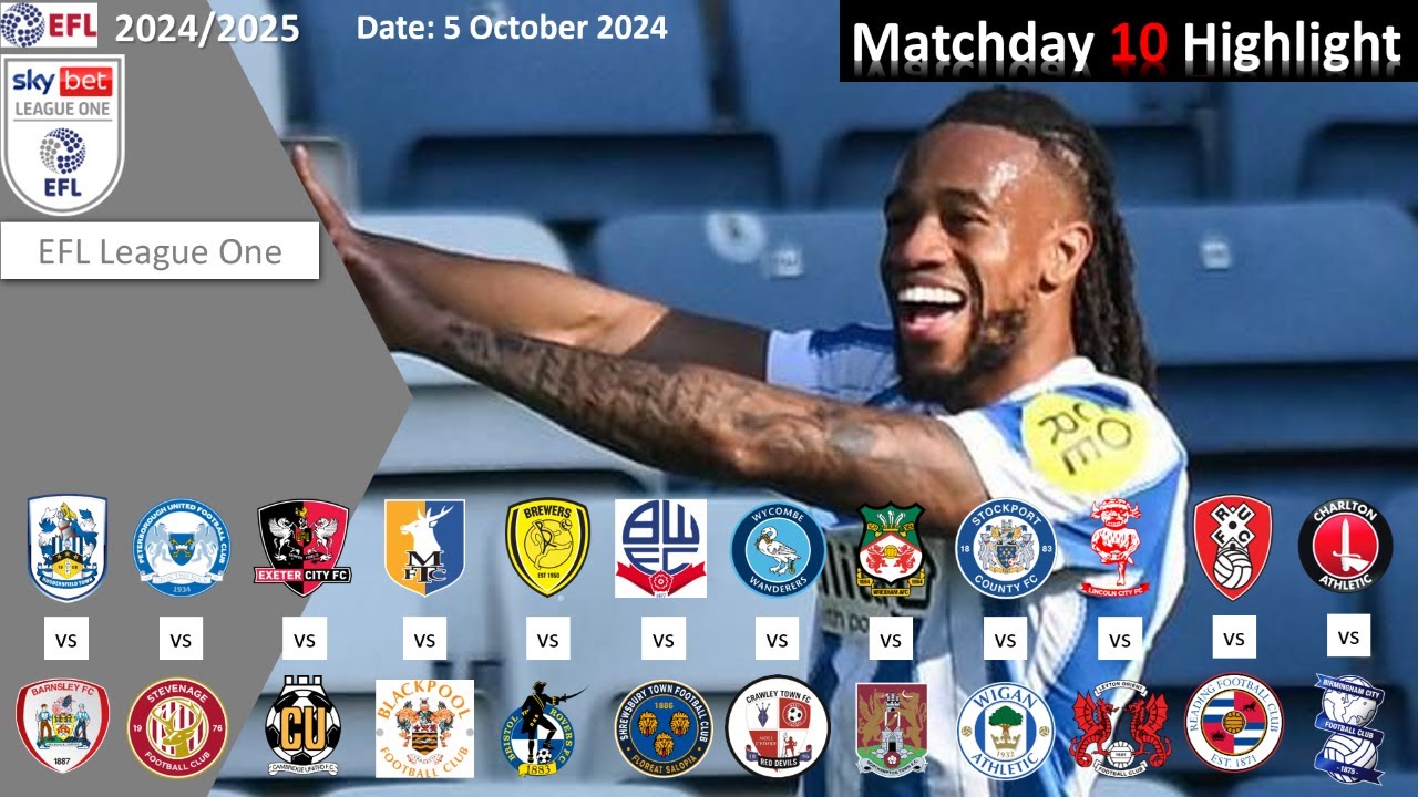 Highlights Summary, Matchday 10, 2024/25 EFL League One - YouTube