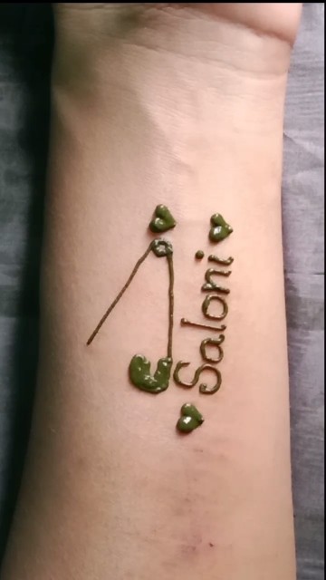 Saloni 🫶 name mehandi tattoo design #trendingshorts#mehndidesign# ...