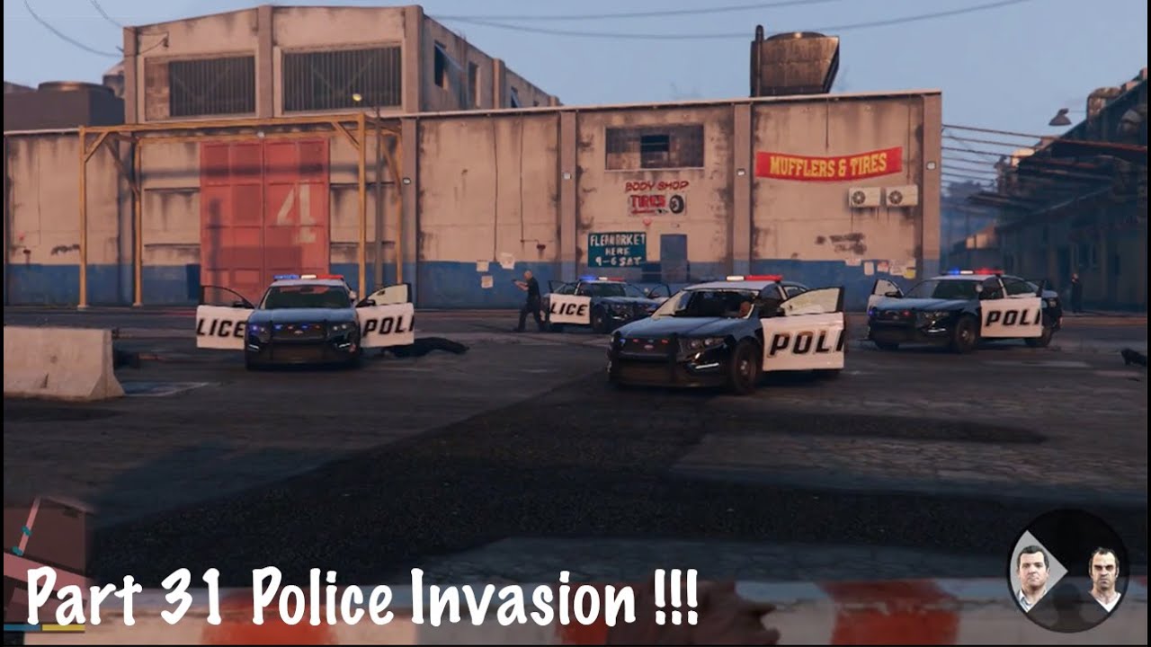 Grand Theft Auto V Part 31 Police Invasion !!! 🔥🔥🔥 - YouTube