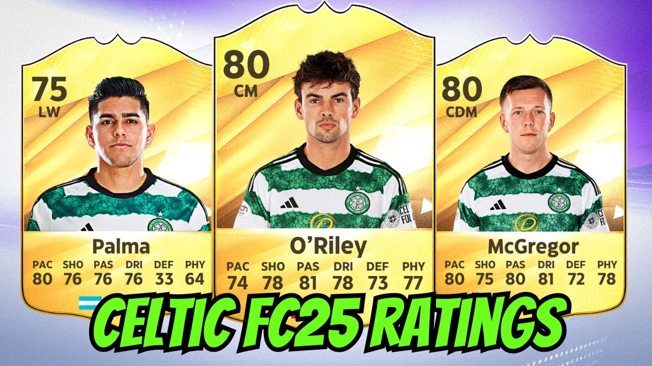 CELTIC EAFC 25 PREDICTED RATINGS ft. O'Riley, McGregor, Palma & More ...