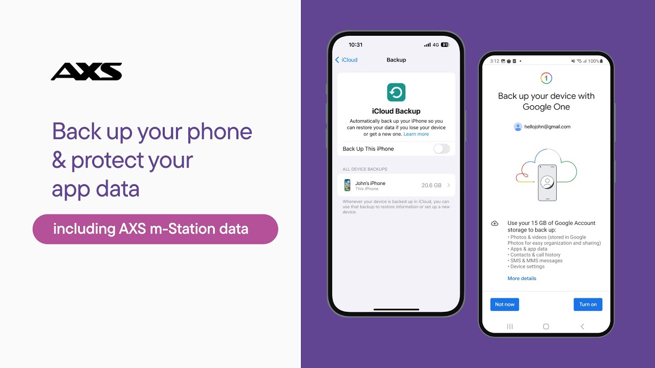 Learn how to back up your app data (including AXS m-Station data) to ...