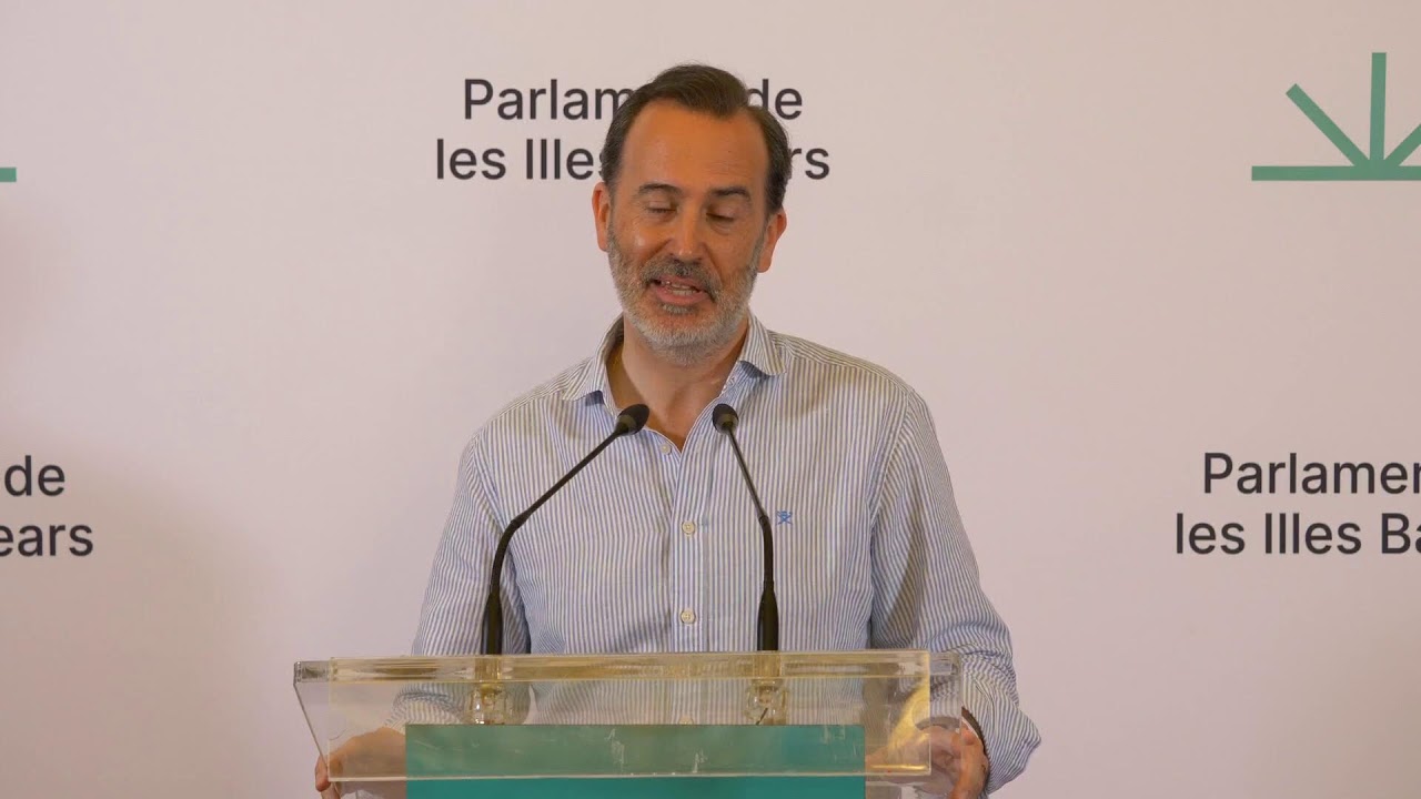 Roda de Premsa del President del Parlament Gabriel Le Senne i Presedo ...