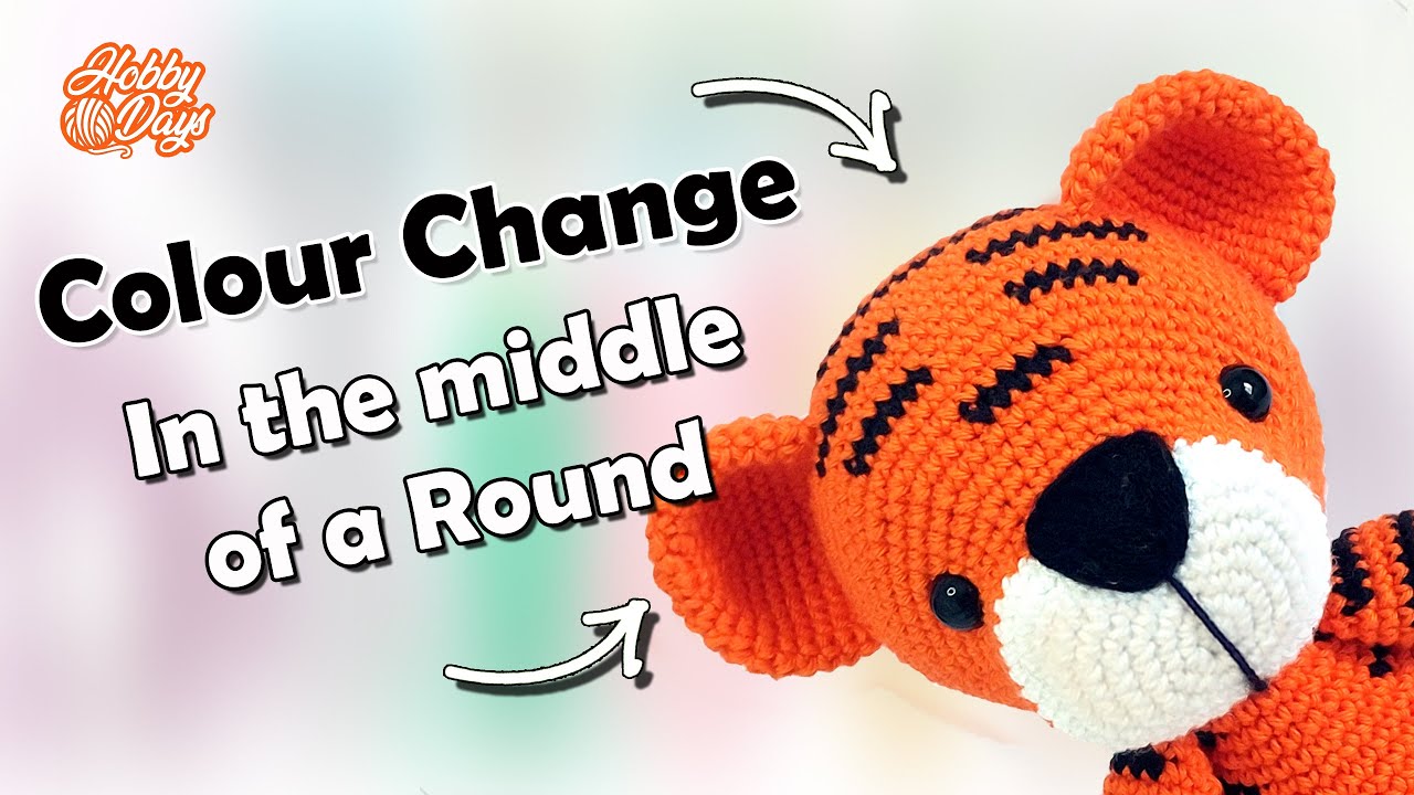 Colour Change in the Middle of a Round - Beginners Amigurumi - YouTube
