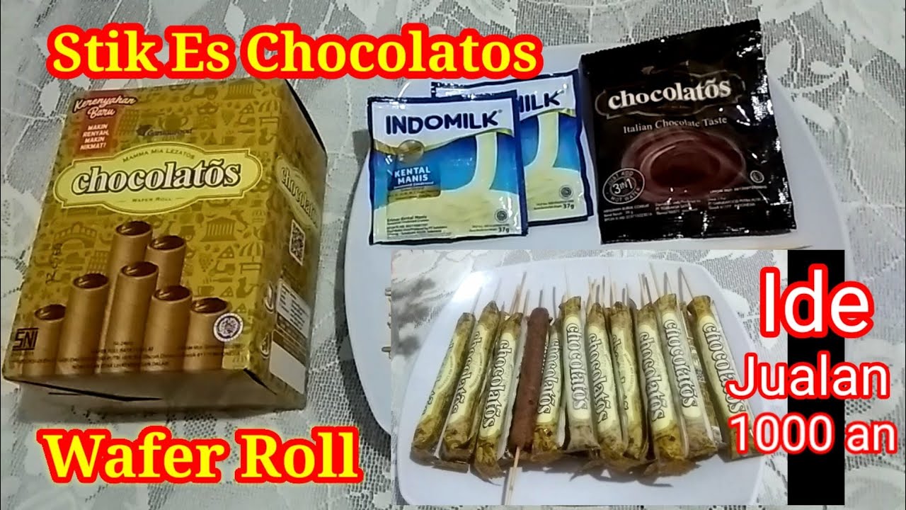 Stick Es Chocolatos Wafer Roll || Ide Jualan 1000 an - YouTube