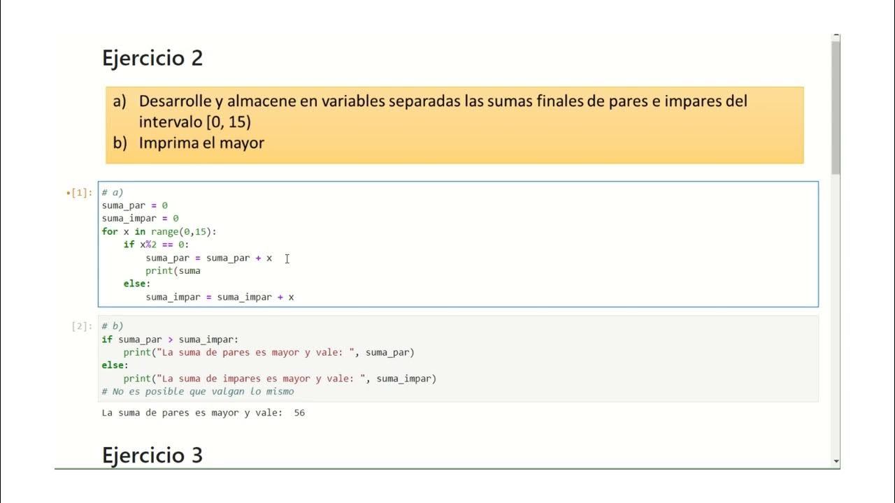 Python Jupyter, problemas resueltos: Iteraciones Problemas 2,3 y 4 - YouTube