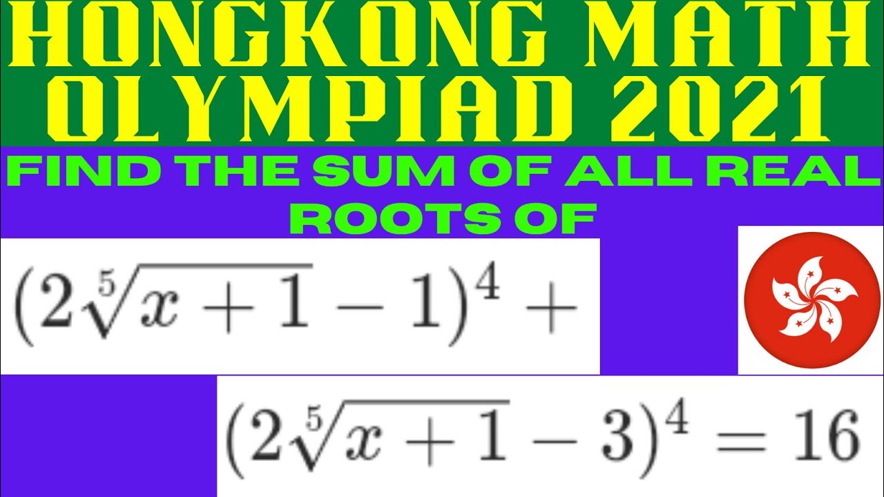 Awesome Algebra!Hong Kong Math Olympiad2021-Let's Solve It! - YouTube