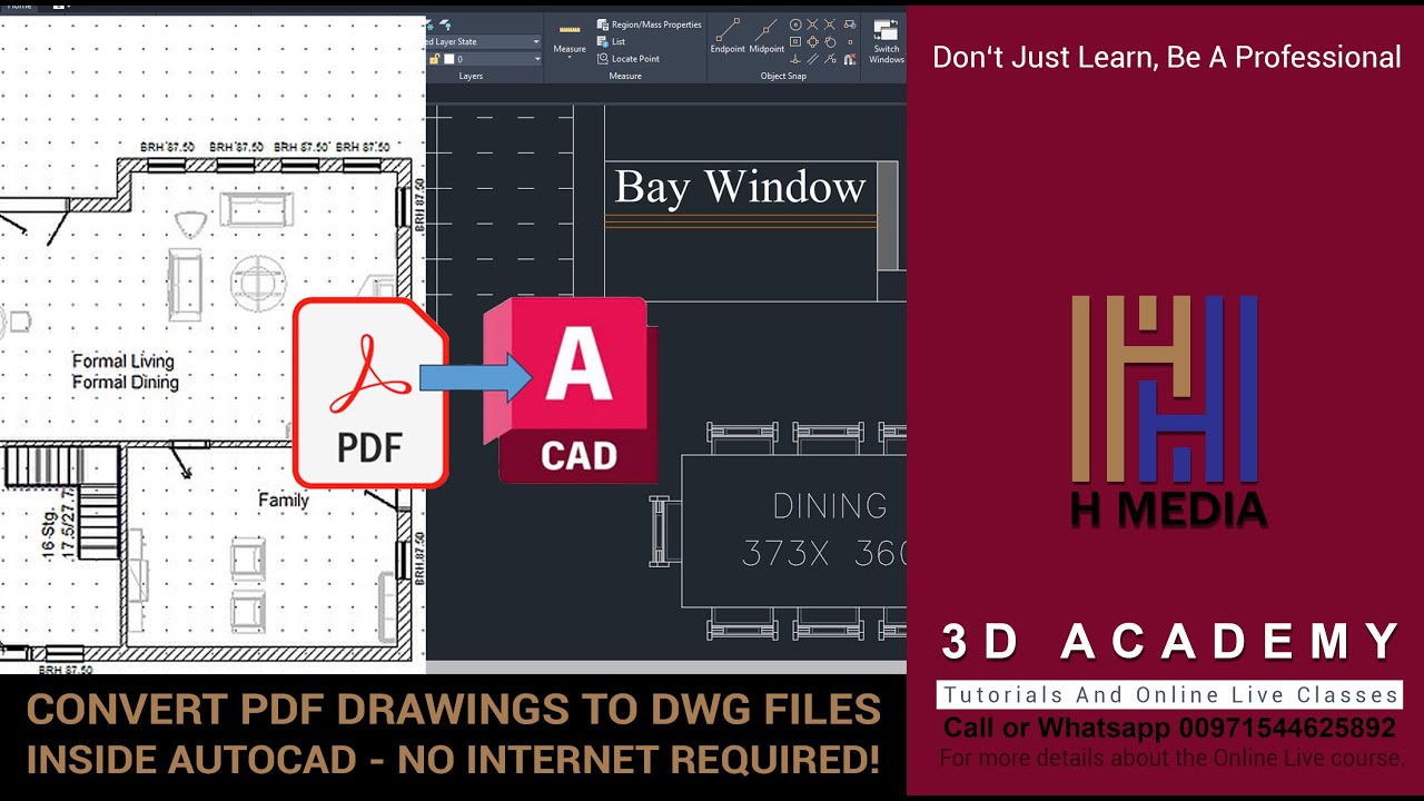 Convert Pdf Drawings To Dwg Files Inside Autocad - No Internet Required ...