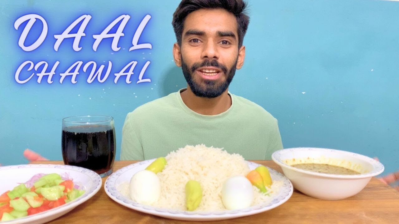 Eating Daal Chawal With Hot Chilli | Mukbang - YouTube