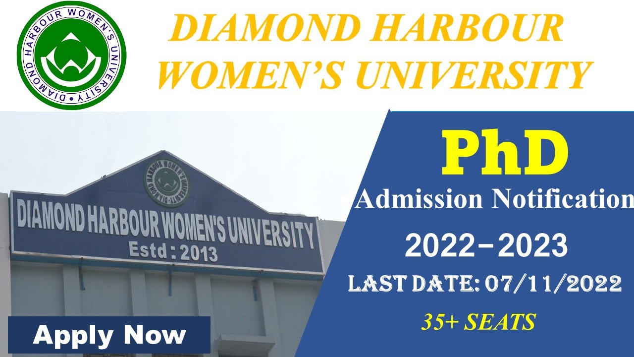 Ph. D. Admission Notification 2022 - 2023 || DIAMOND HARBOUR WOMEN’S ...
