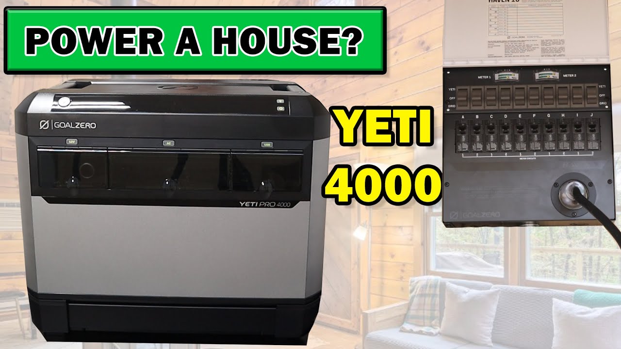 Power a House or Workshop with the Goal Zero Yeti pro 4000 - YouTube